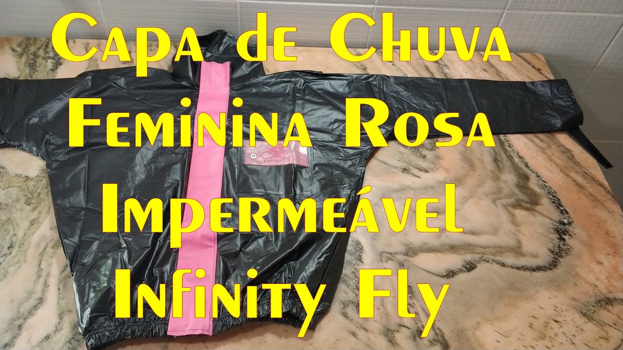 Capa de Chuva Feminina Rosa Impermeável Infinity Fly - YouTube