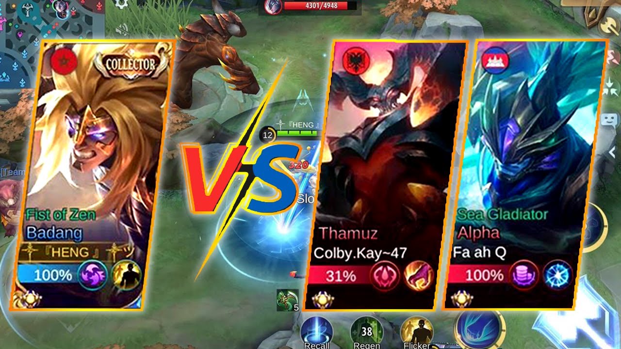 BADANG VS THAMUZ AND ALPHA | BADANG BEST BUILD | MLBB - YouTube