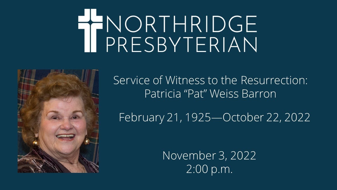Service of Witness to the Resurrection: Pat Barron - YouTube