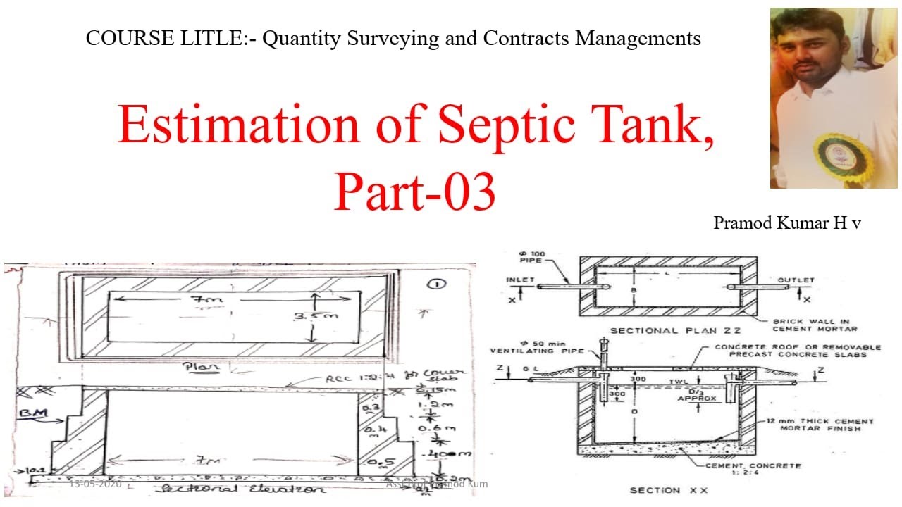 Estimation of Septic tank, Part-03 - YouTube