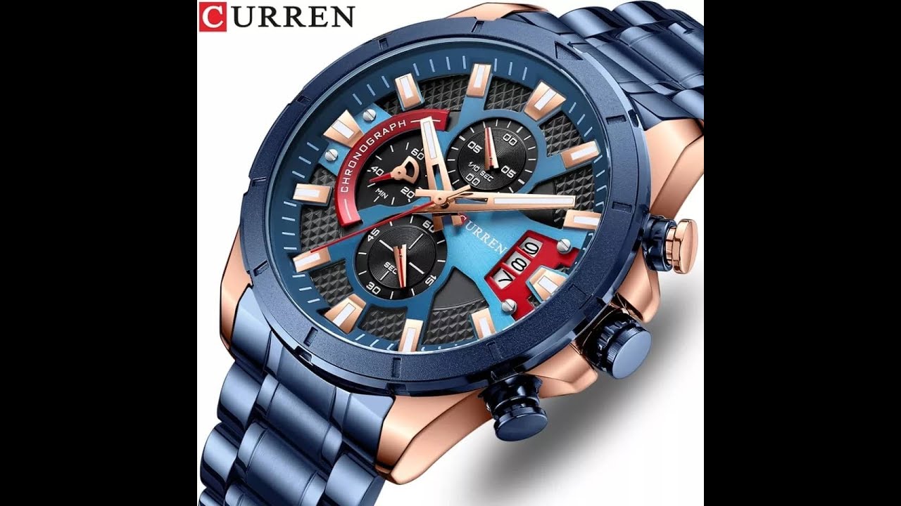 CURREN 8401 Blue Chain Watch || Watch Style || Bangla Watch Tutorial ...