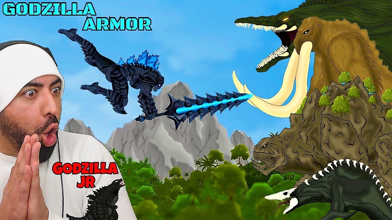 GODZILLA ARMOR vs Skullcrawler & Methuselah & Behemoth & Biollante ...