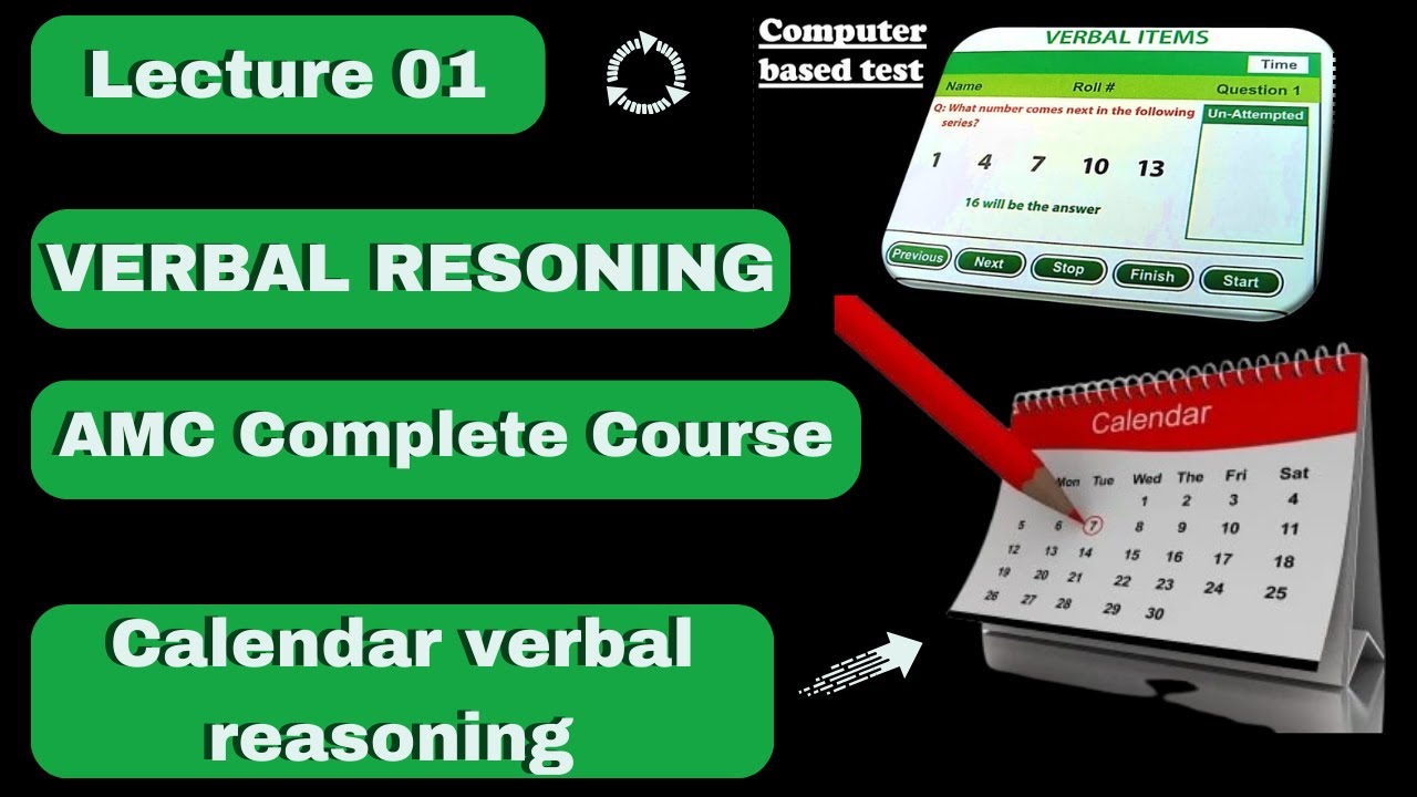Calendar related reasoning | AMC test Preparation | Medical cadet ...