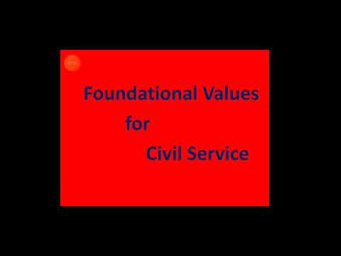 FOUNDATIONAL VALUES FOR CIVIL SERVICES - YouTube