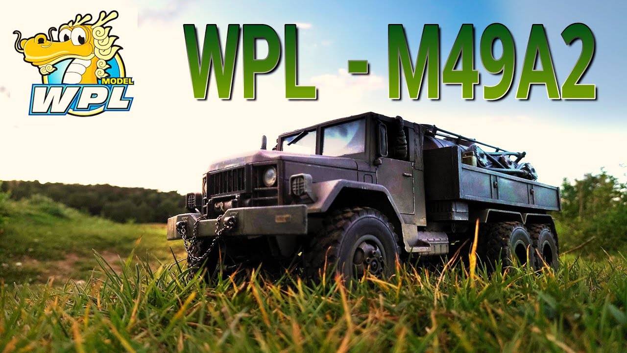 Custom WPL RC B16 6x6 US Army RC Truck First Run - YouTube