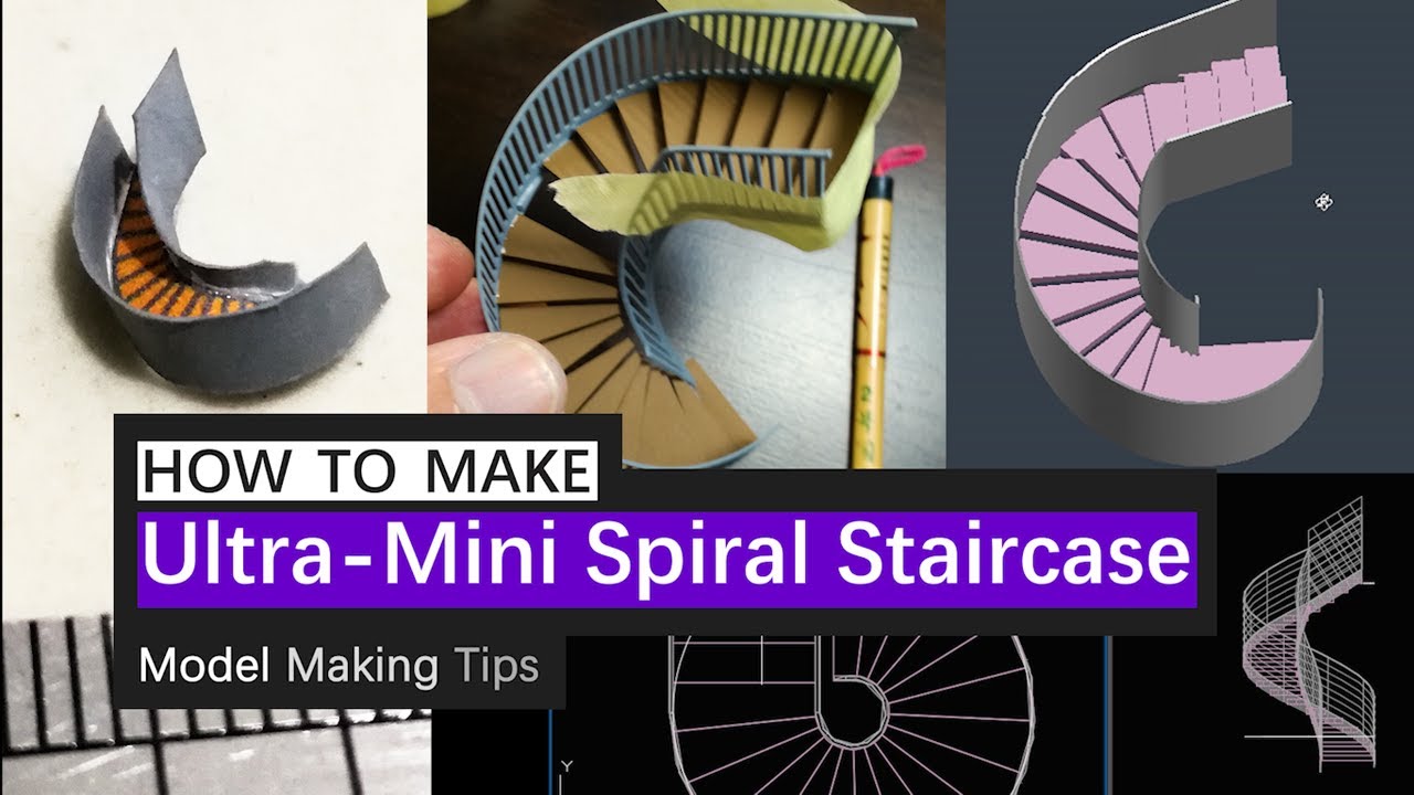 HOW TO MAKE Ultra Mini Spiral Staircase Model | Model making tips - YouTube