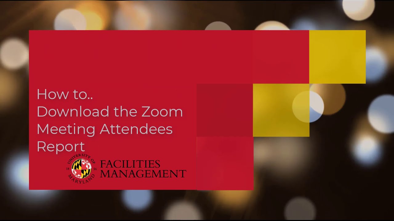 How to download the Zoom meeting attendees report - YouTube