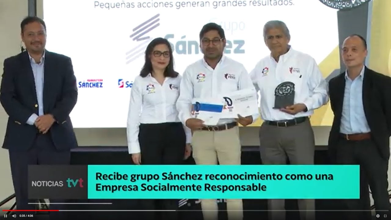 Recibe "Grupo Sánchez" distintivo. - YouTube