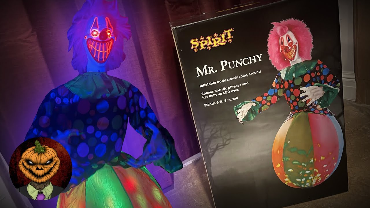 Mr. Punchy Animatronic UNBOXING, SETUP, & OVERVIEW - Spirit Halloween ...