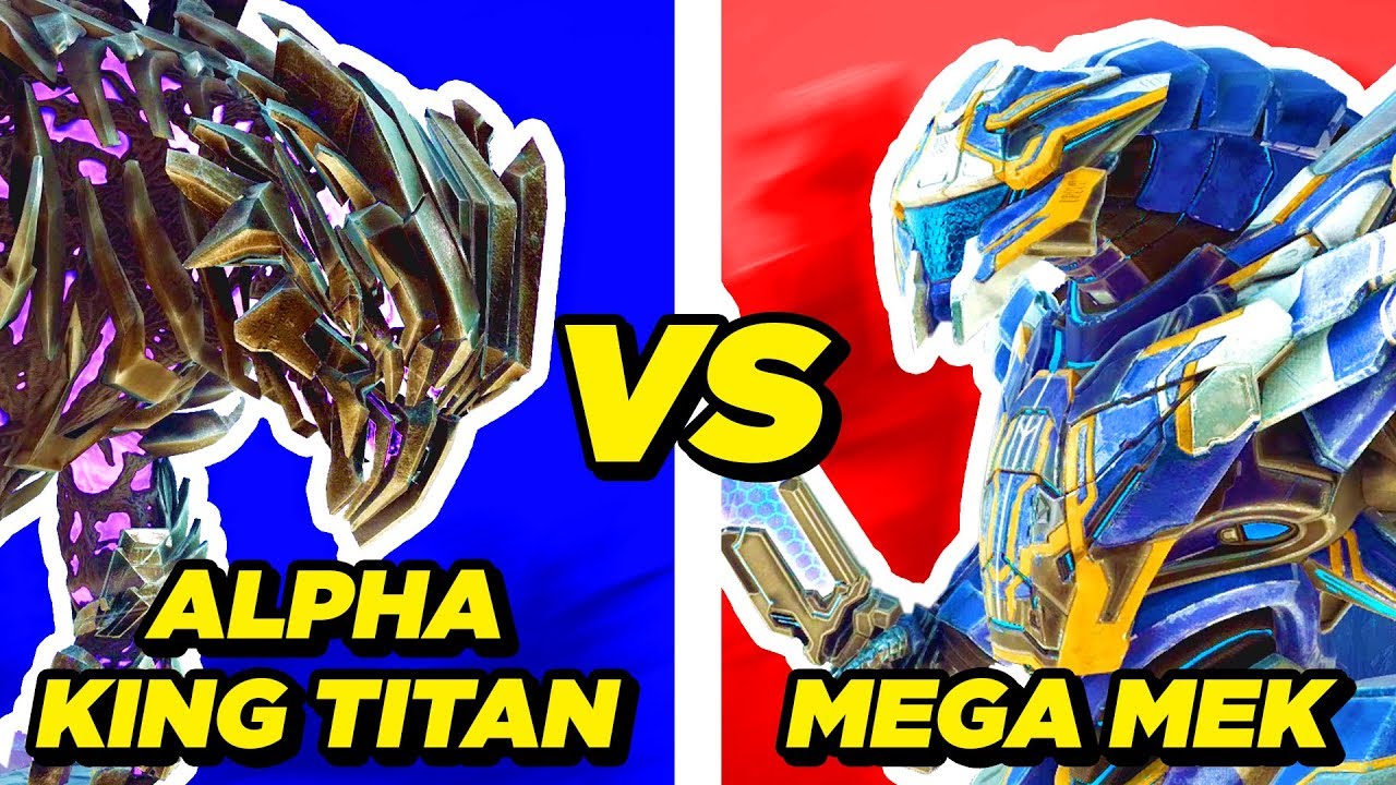 ARK: Extinction - Alpha King Titan vs. Mega Mek 1v1 Solo Battle! (w ...