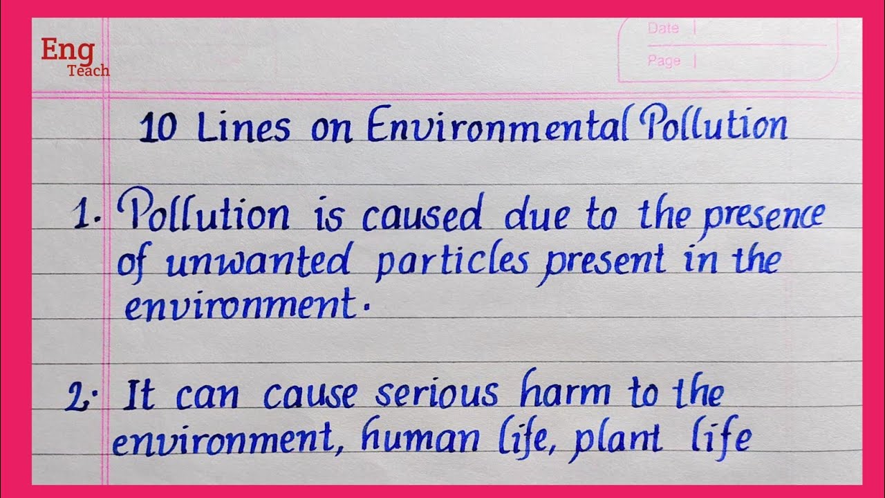 10 line Essay on Environmental Pollution | Essay on Environmental ...