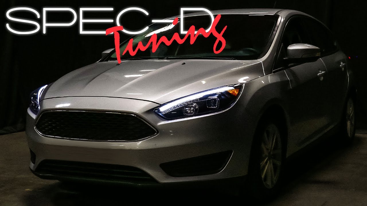 SPECDTUNING LIGHTING TEST VIDEO: 2015-2017 FORD FOCUS PROJECTOR ...