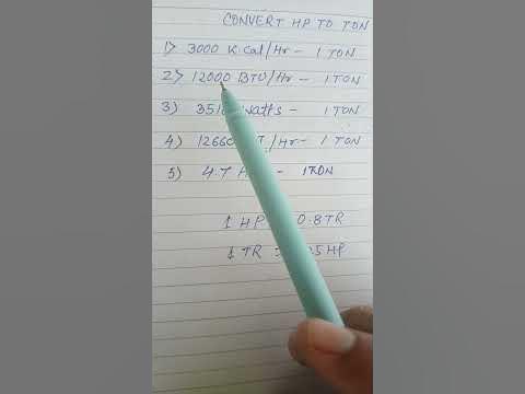 how to convert hp to ton. how to convert kilowat to ton #hvac # ...