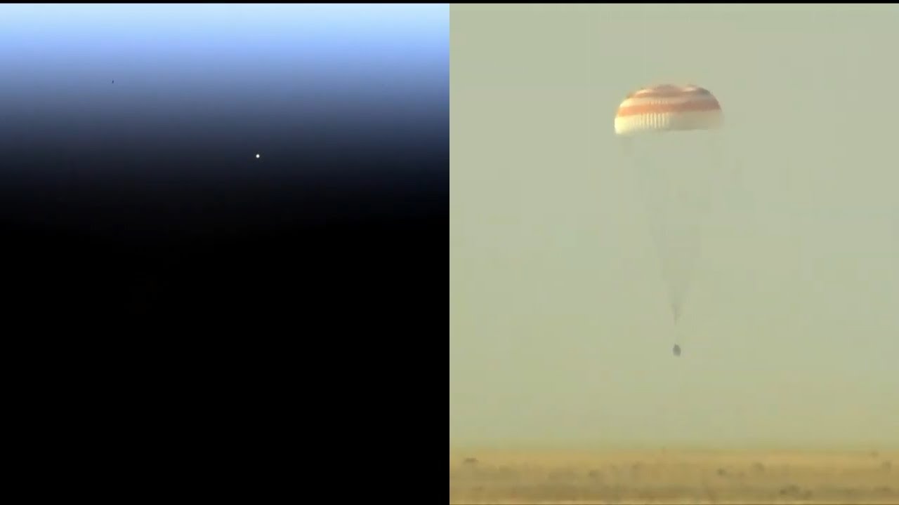 Soyuz MS-12 landing - YouTube