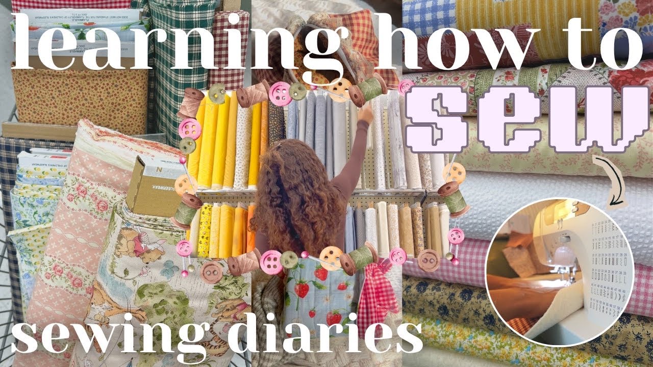 attempting to sew for the first time 👛🧵 | sewing diaries - YouTube