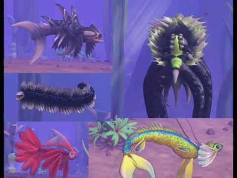 My Spore Sea / Underwater Creatures - With Swimming Animations - YouTube