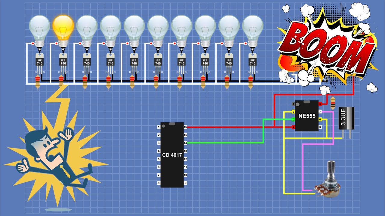 555 circuits examples|electric current|4017 ic circuit diagram - YouTube