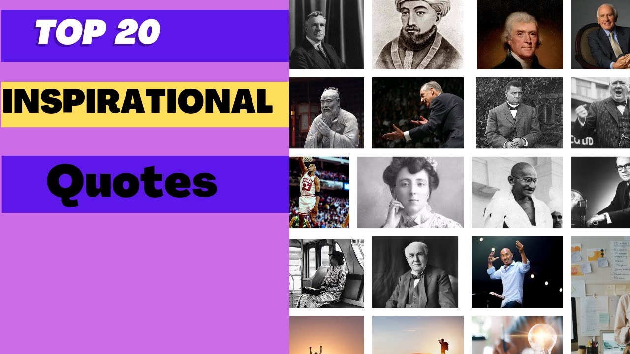 Top 20 inspirational quotes by famous People's #qoutes #inspirational ...