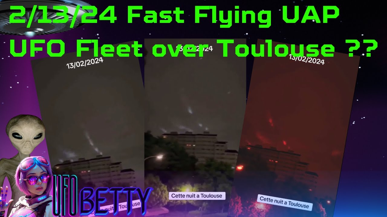2/13/24 Fast Flying UAP UFO Fleet over Toulouse ?? - YouTube