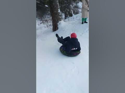 Экстримальный спуск с горки 😁 ⛄ ⛄ ⛄ - YouTube