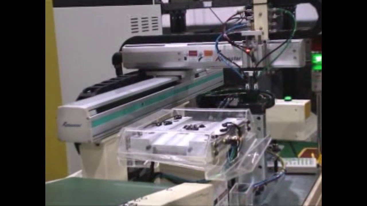 [HYROBOTICS] NUT INSERTING SYSTEM AND TAKE OUT ROBOT FOR MOBILE PHONE ...