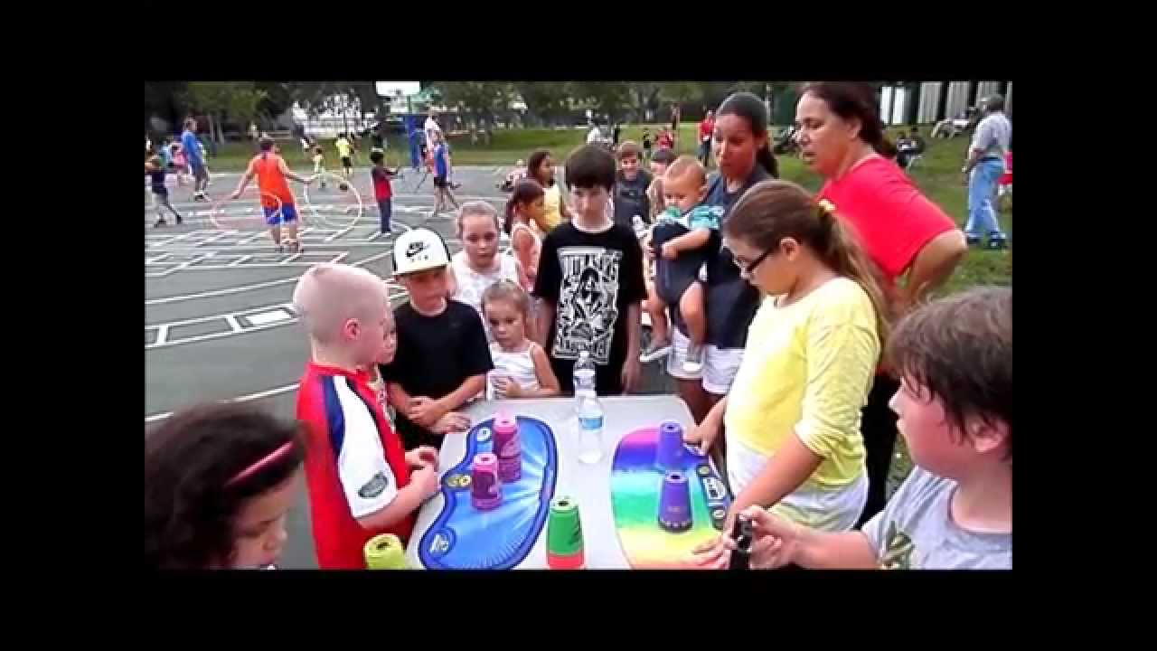 PJ Ball Sport Stacking Demo At Florida School - YouTube