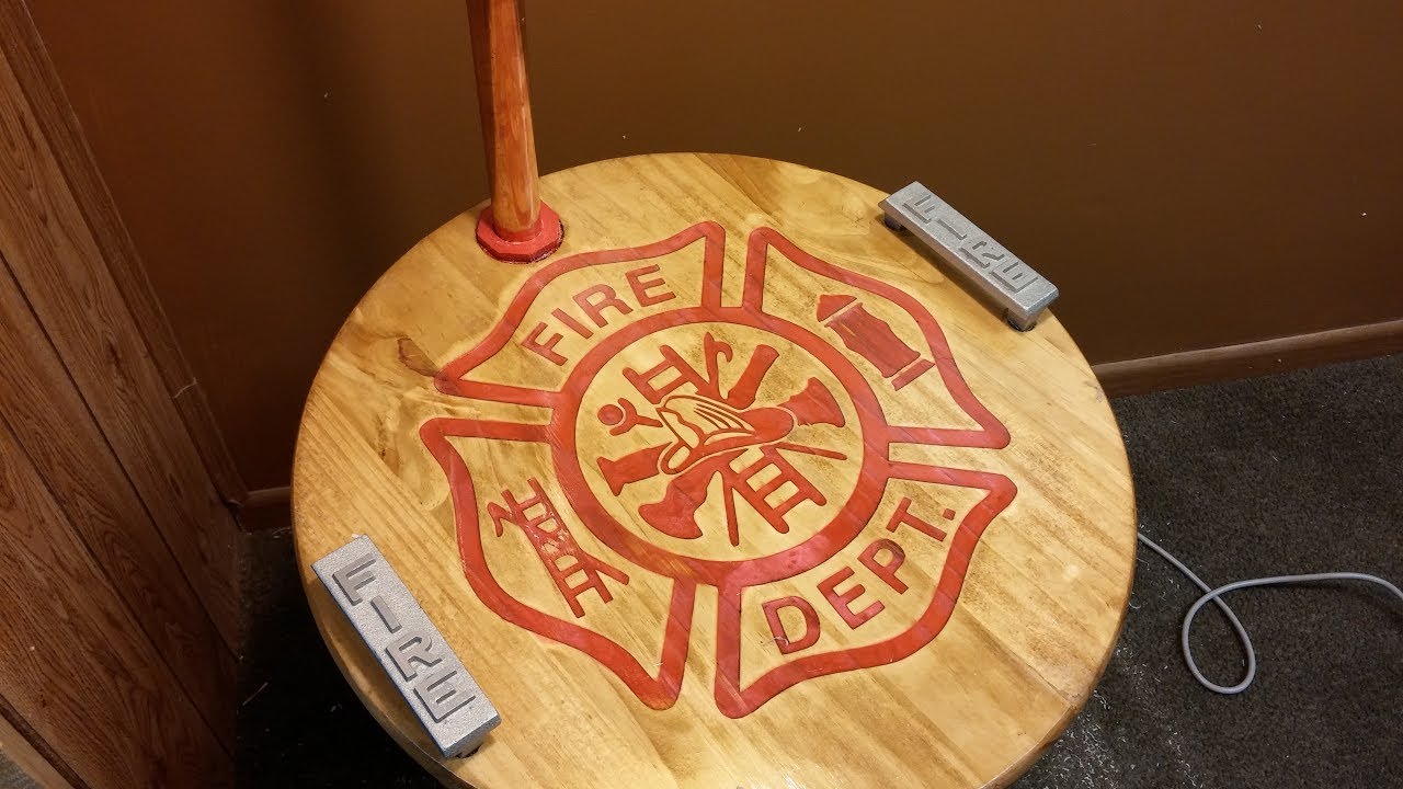 Firefighter Table and Lamp Full Build - YouTube