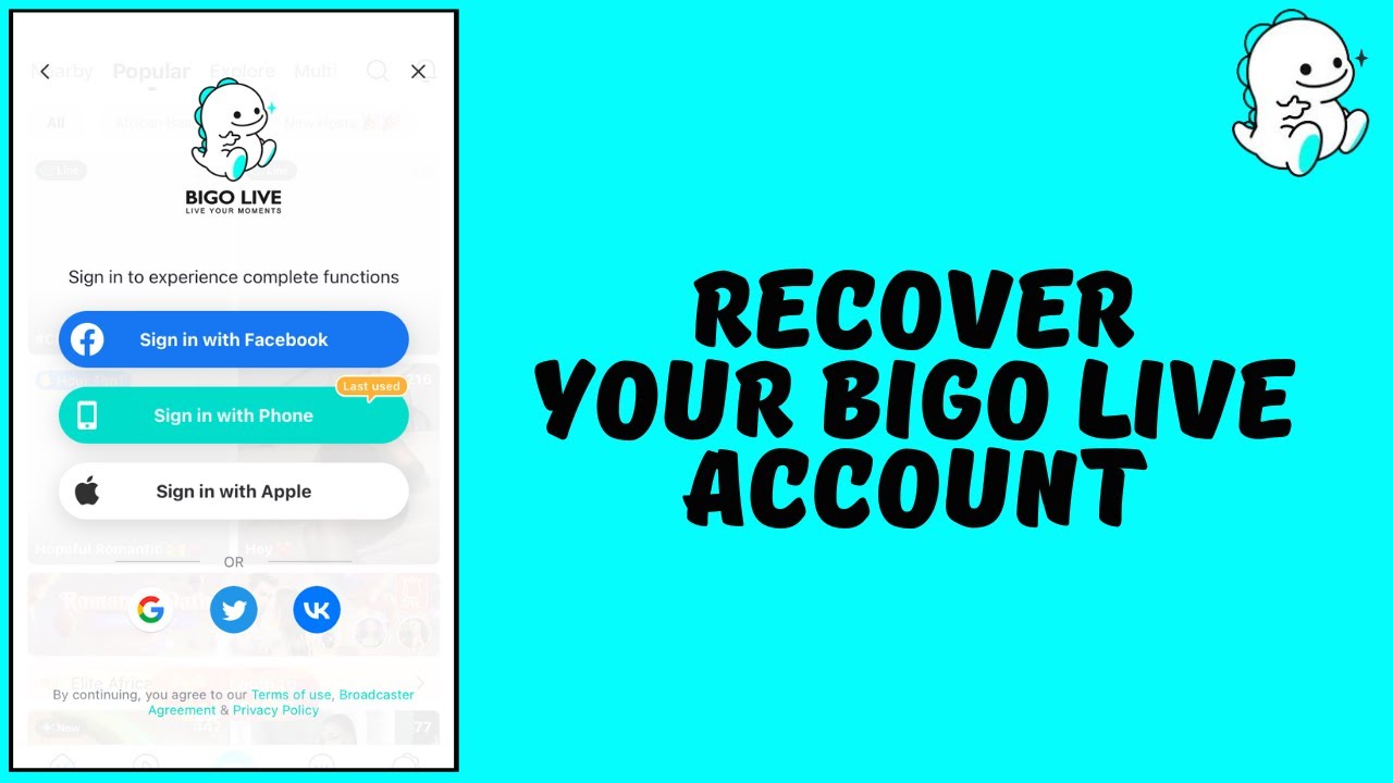 How to Recover Bigo Live Account - YouTube