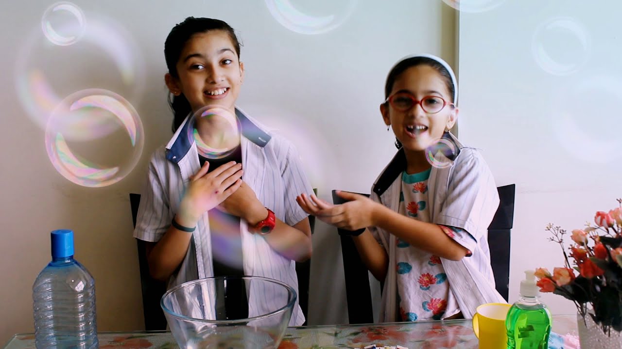 Bubbles science experiments at home - YouTube