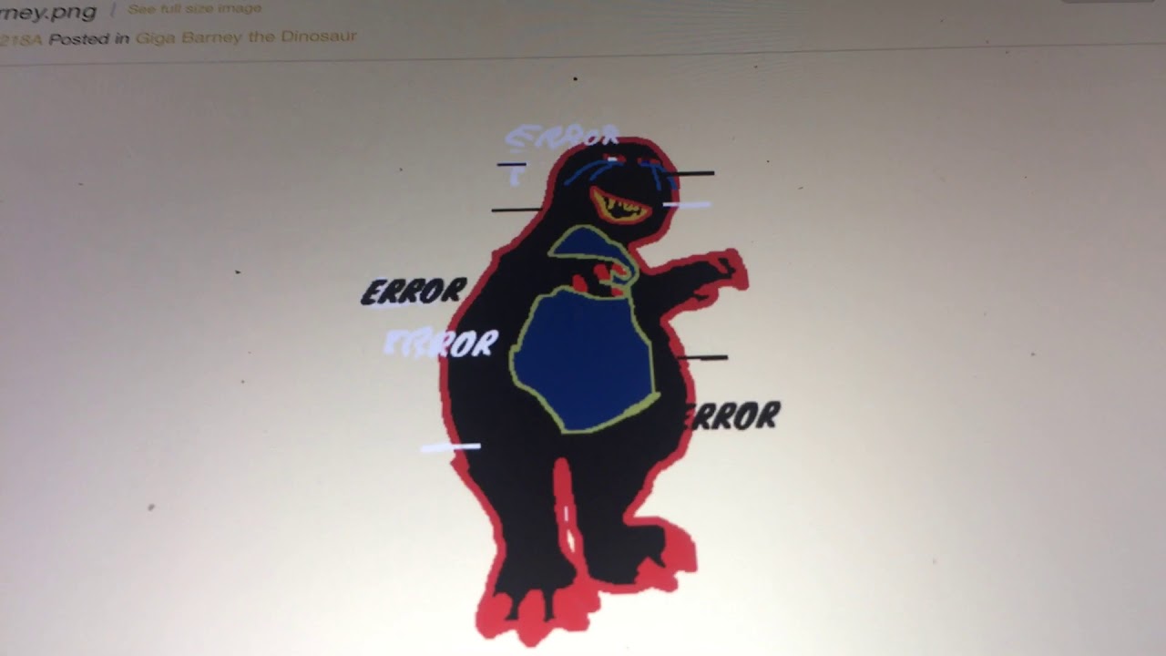 I Found Barney In His Giga Error Mode - YouTube