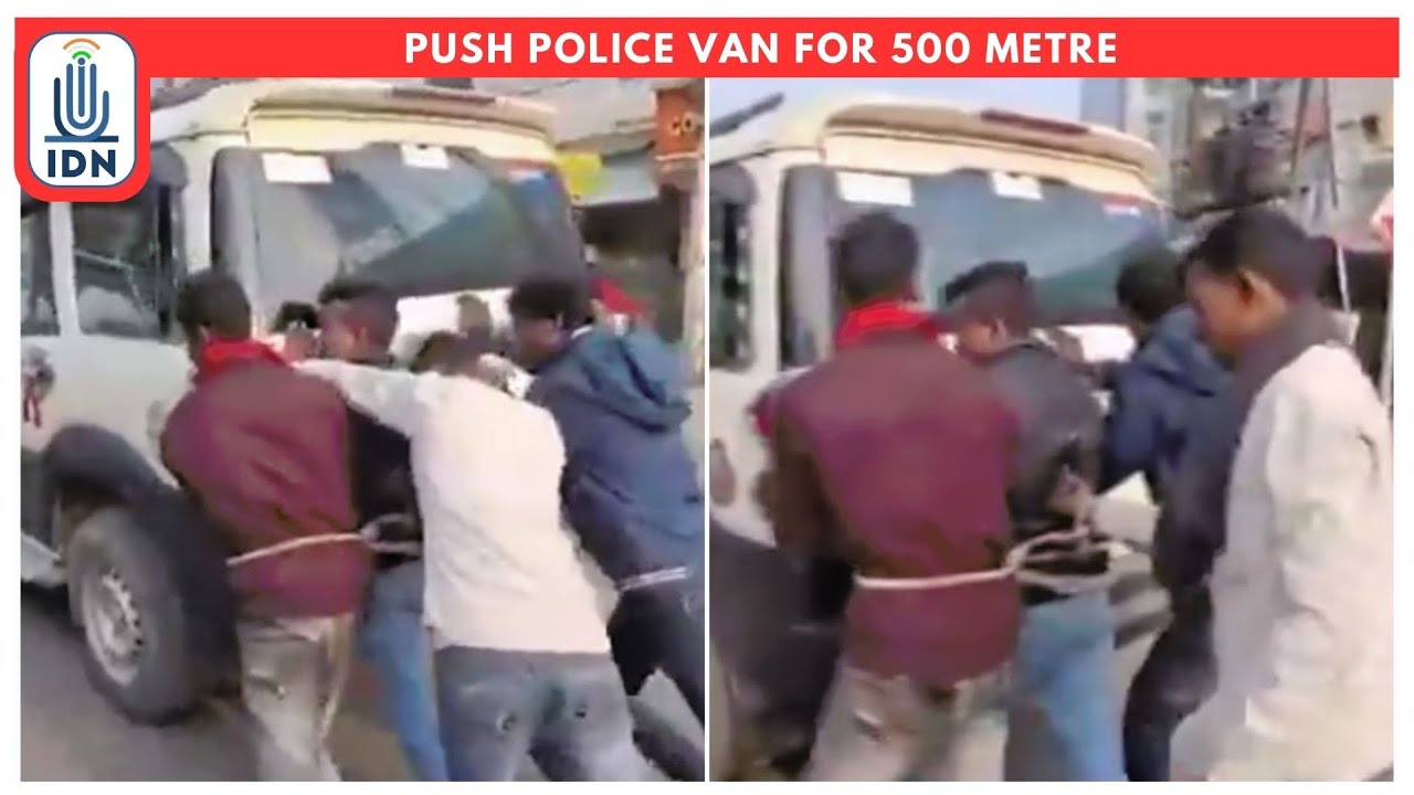 push police van for 500 metre | IDNews - YouTube