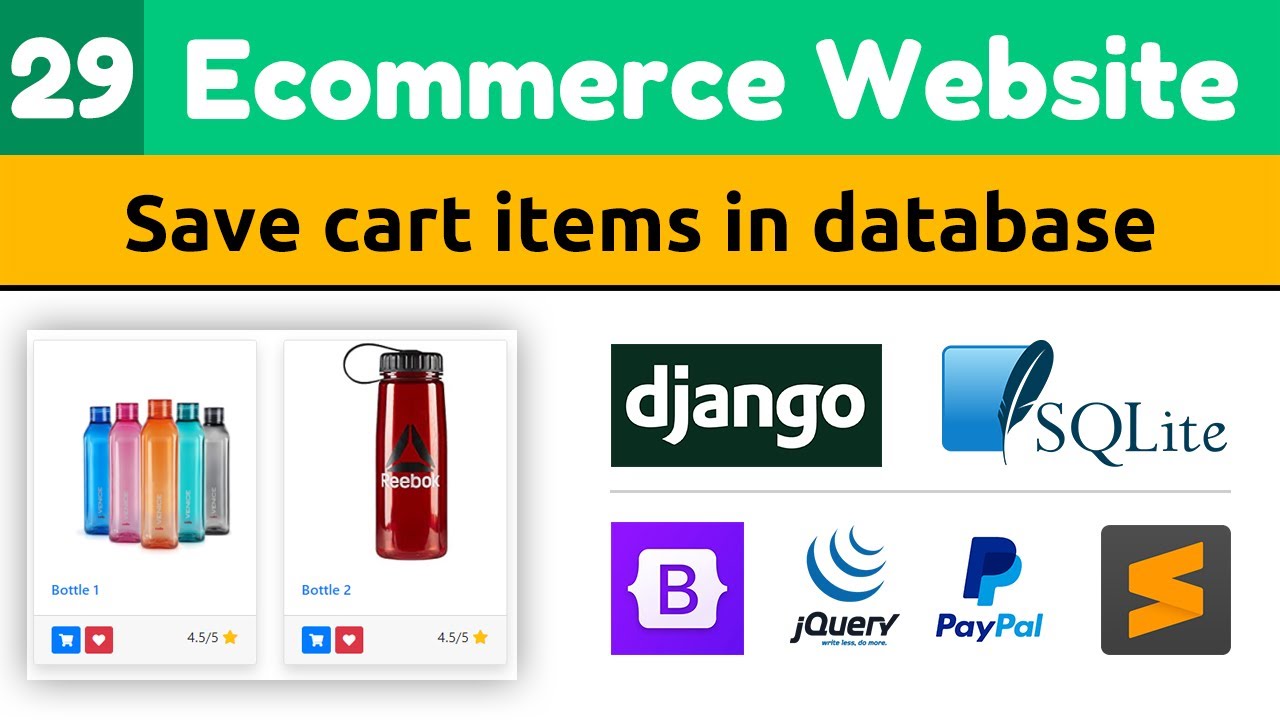 Save Cart Order Items In Database With Django Sqlite Django Tutorials Django Ecommerce 5068