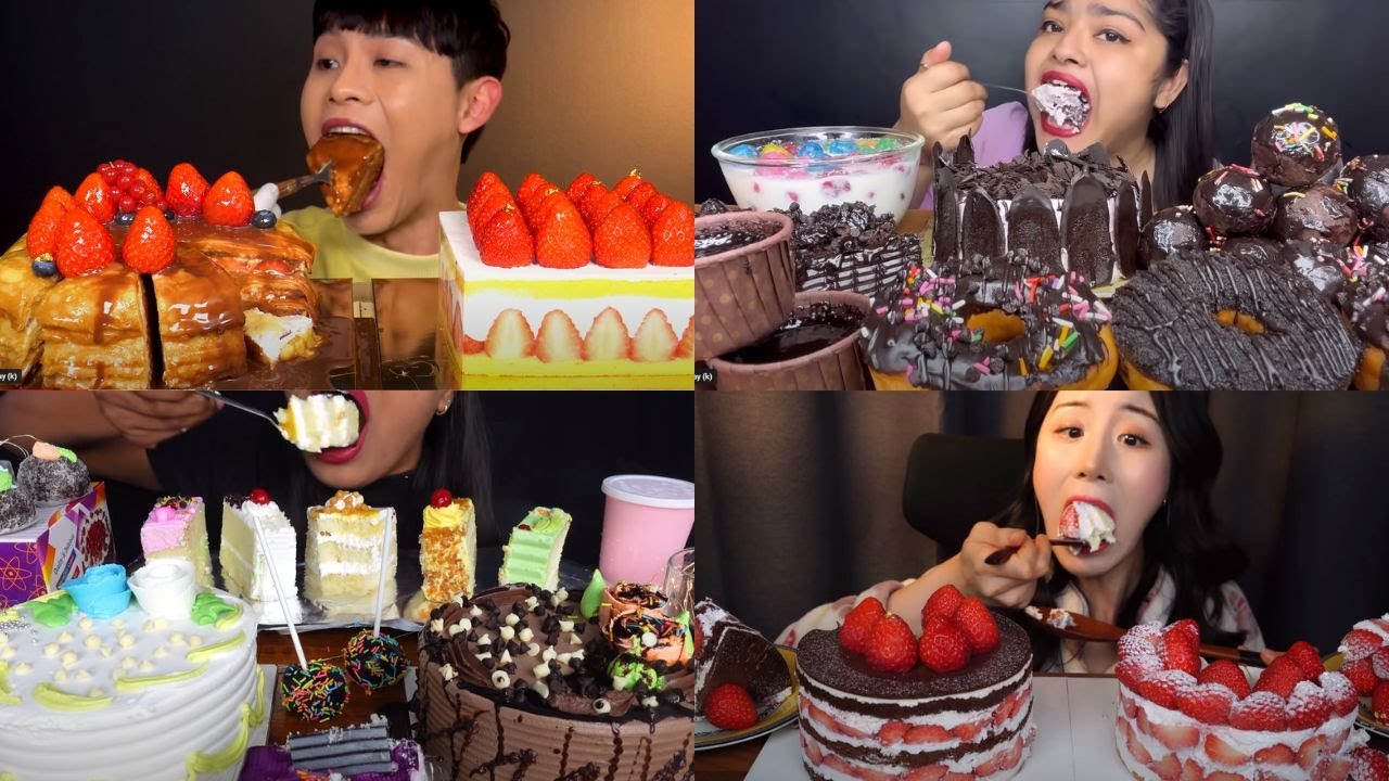 ASMR BEST CAKE PARTY 😋🍰 - YouTube