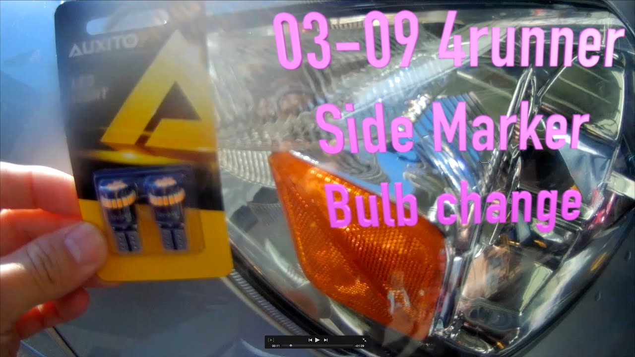 4th Gen 4Runner - Side Marker bulb Change - YouTube