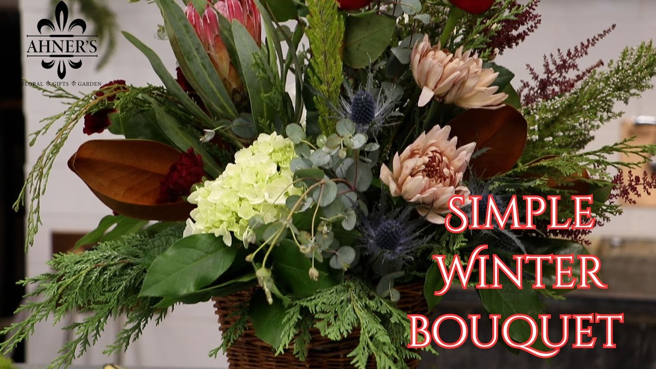 Simple Winter Bouquet | AHNER FLORIST - YouTube