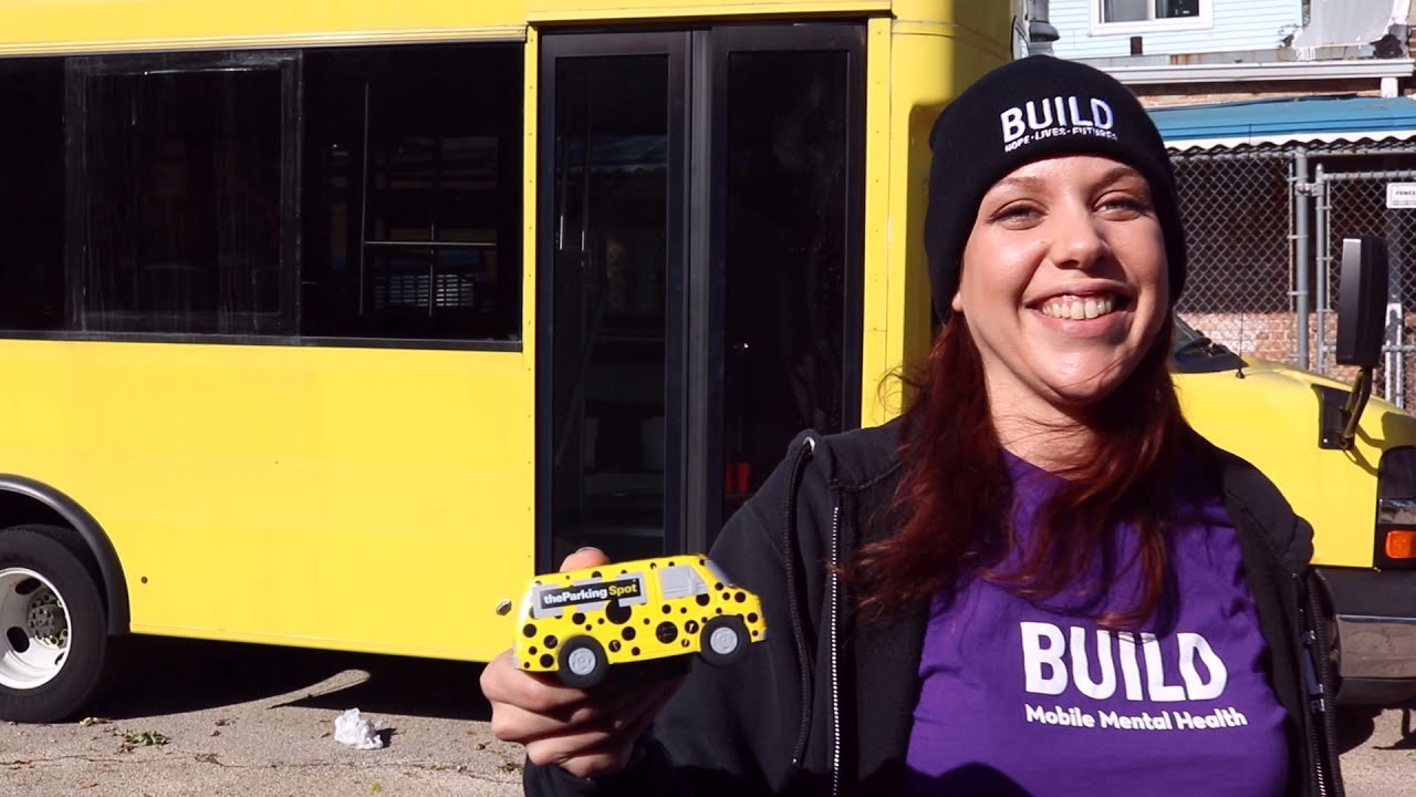 The Parking Spot Donates Shuttle Buses to BUILD - YouTube