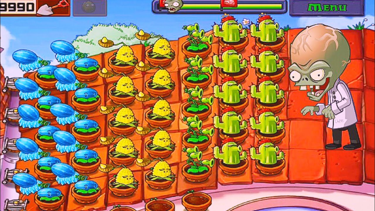 PVZ Gameplay | Adventure Roof | Level! 1/2 Completed Full HD Gameplay ...