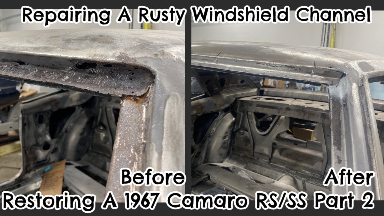 Hand Fabricating Patches to Repair A Windshield Channel. Restoring a 67 ...
