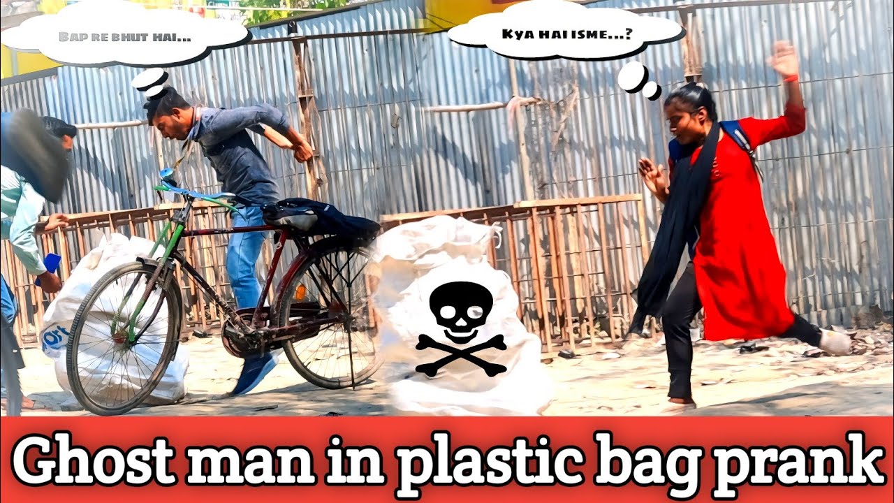 Ghost Man In Plastic Bag Prank || Bharat Prank #bharatprank #prankvideo ...