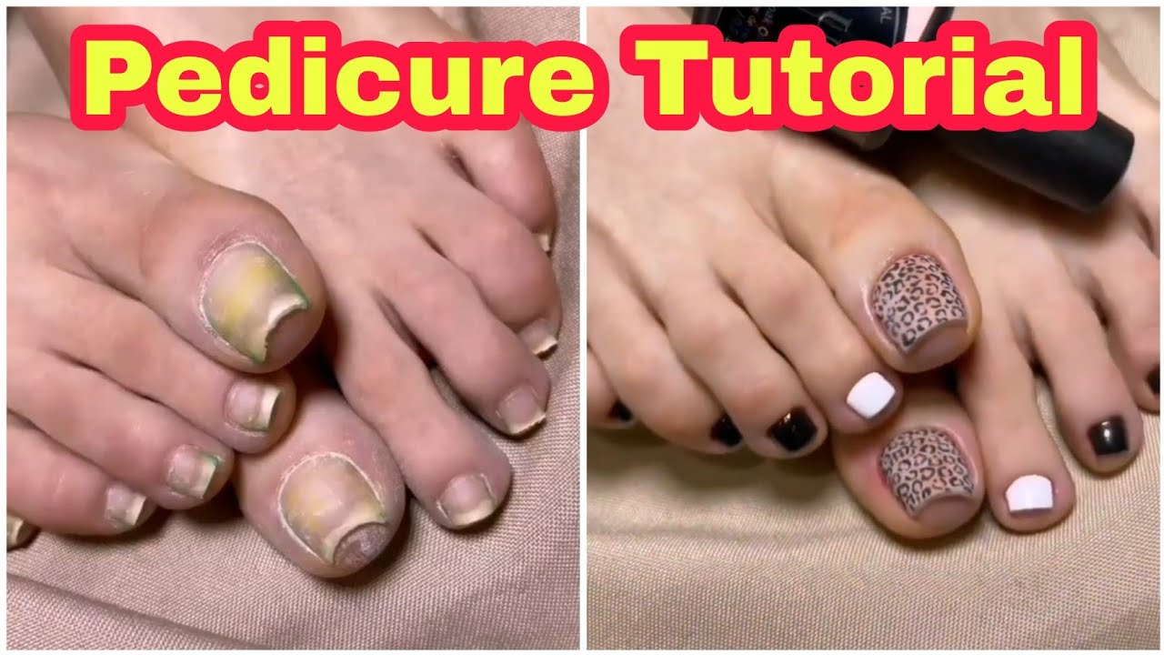 Most Satisfying Pedicure Transformation 😱 best nail polish for toes ...