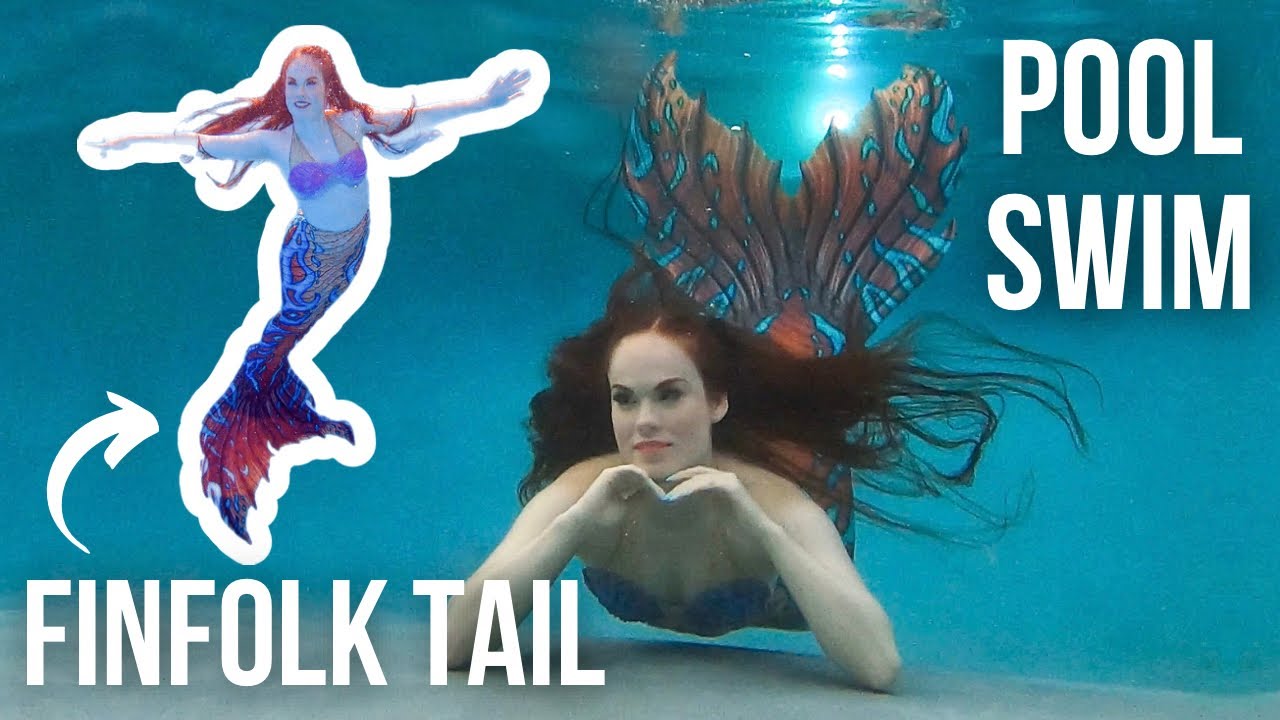 REAL MERMAID in a POOL! Swimming Underwater in Finfolk Jewel of Jupiter ...