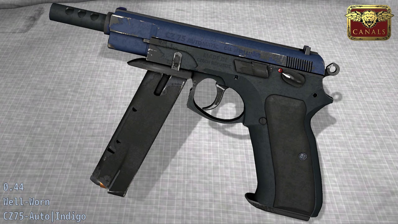 CZ75-Auto Indigo - Skin Wear Preview - YouTube