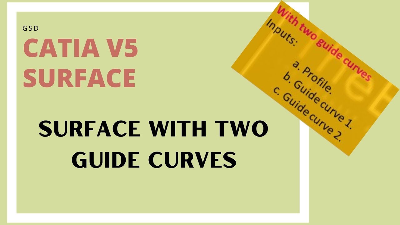CATIA V5 Surface - Surface With two Guide Curves - YouTube