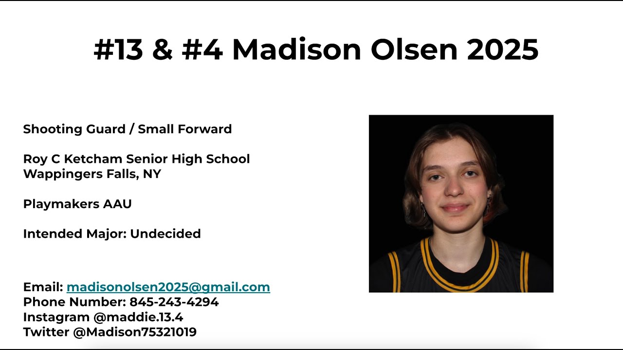 Madison Olsen Highlight Reel - YouTube