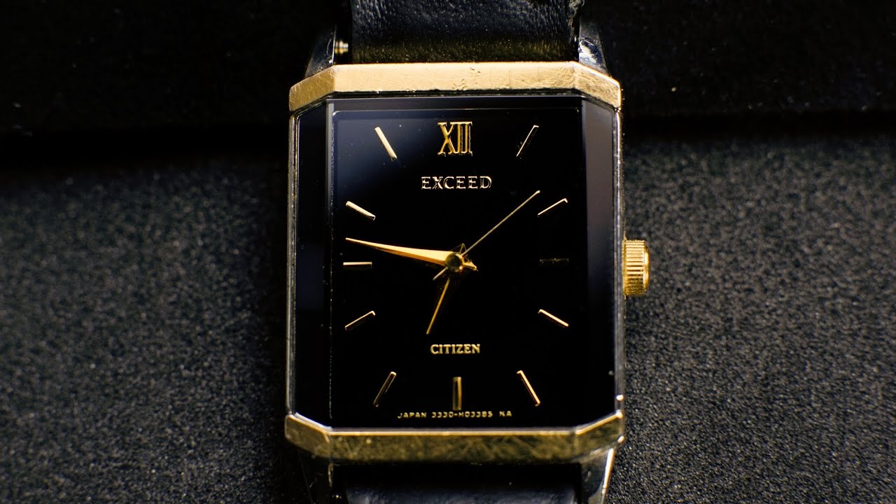 CITIZEN EXCEED 3330-C80096 kính shaphire tràn viền, trên dưới mặt mạ ...