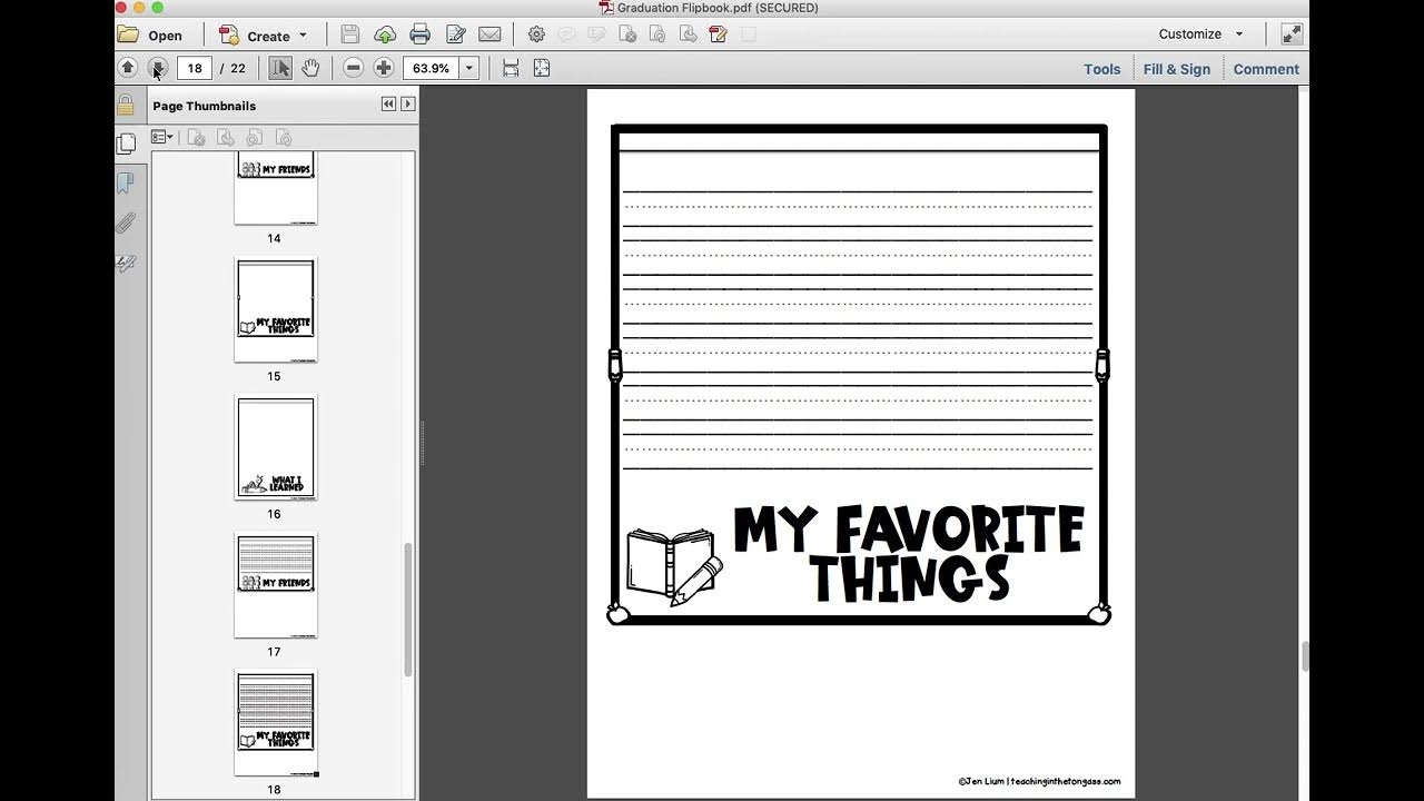 Graduation End of the Year Memory Flip Book Skim - YouTube