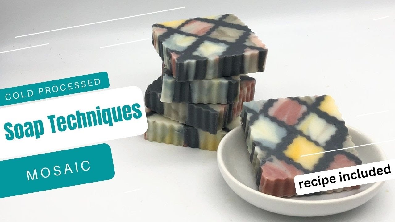 Mosaic Cold Processed Soap. Recipe Included. Using natural colors ...