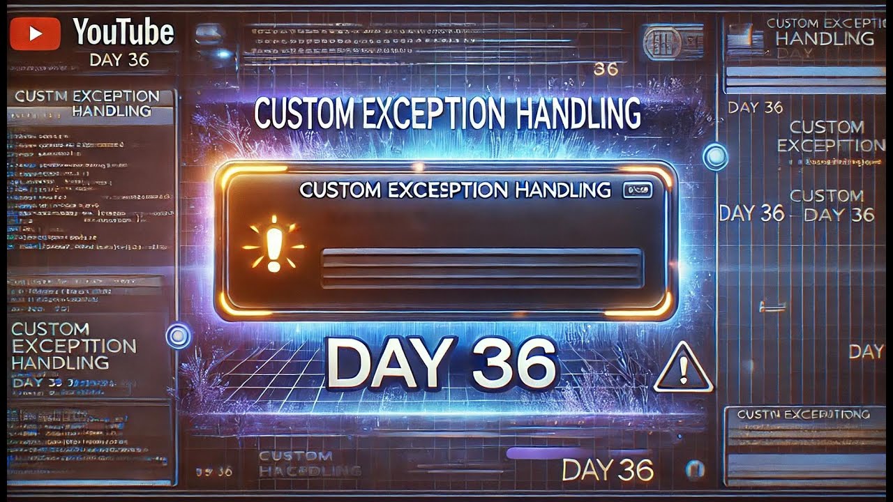 Python Day 36 Custom Exception Handling L Oops L 75 Day Coding 0515