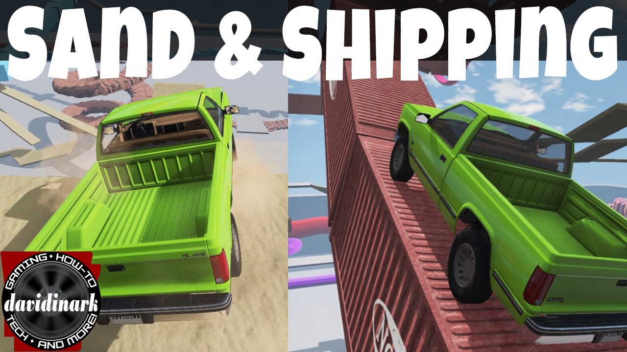 BeamNG Drive - Sand & Shipping! Parkour 3 CONTINUES! BeamNG Drive map ...