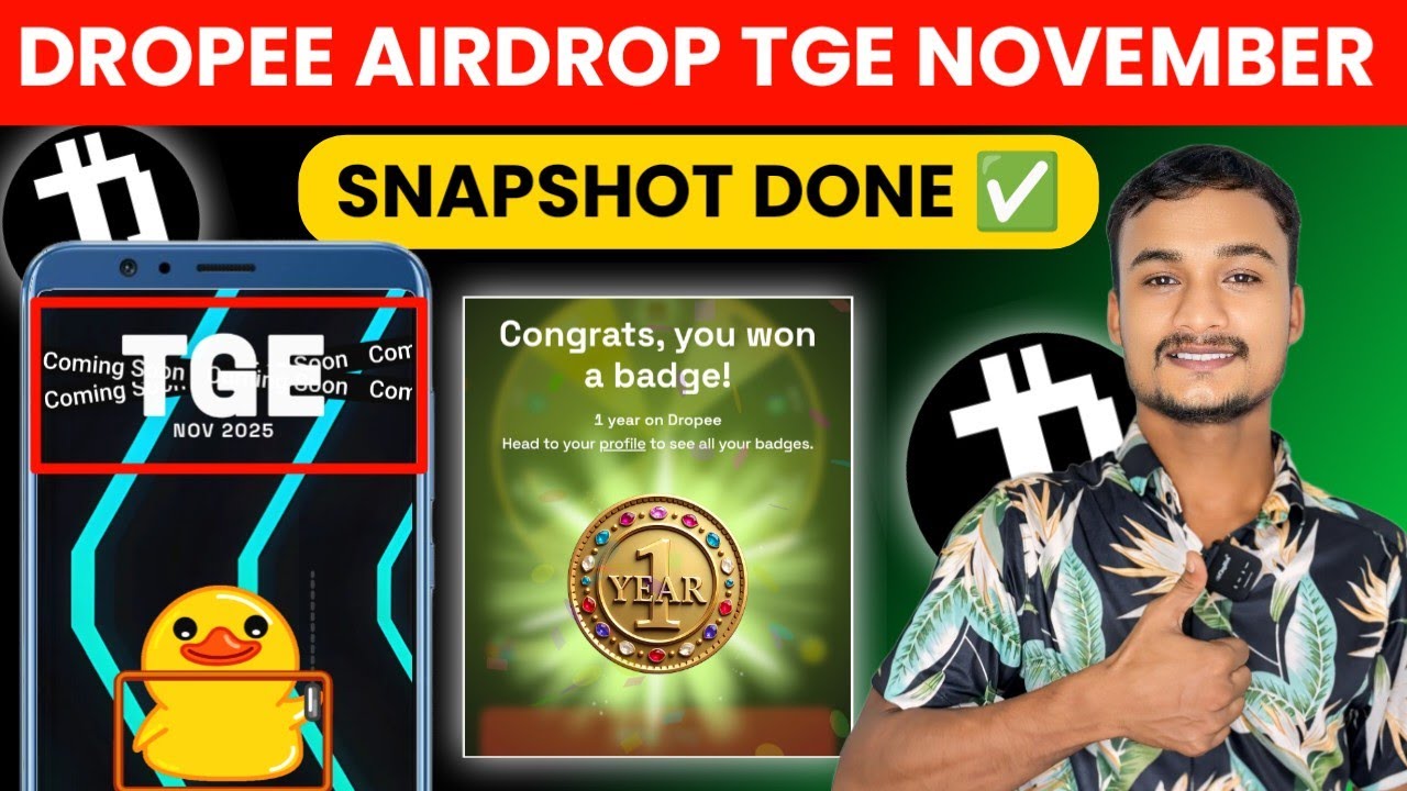 Dropee Airdrop TGE Date Confirm | Dropee TGE November | Dropee Airdrop ...